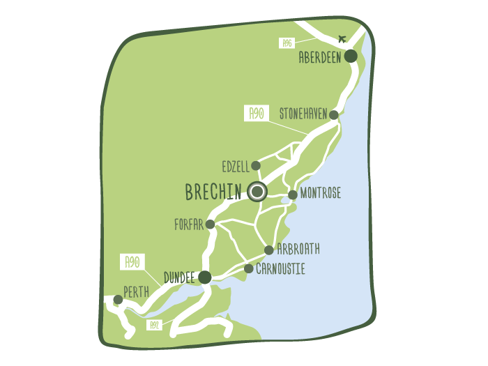 History & Location, Brechin West - Scotia Homes